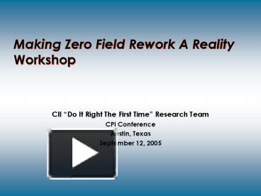 CII presentation | free to view