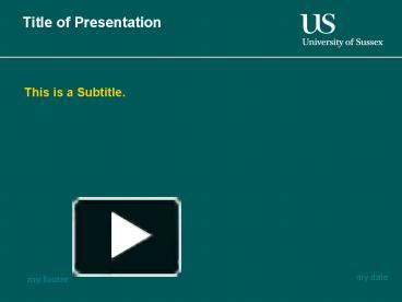 This is a Subtitle' presentation | free to view