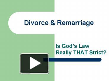 PPT – Divorce PowerPoint presentation | free to view - id: 172b5b-ZDc1Z