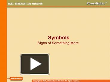 PPT – Symbols PowerPoint presentation | free to download - id: 172b6f-ZDc1Z
