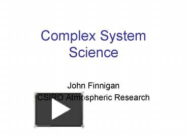PPT – Complex System Science PowerPoint presentation | free to view ...