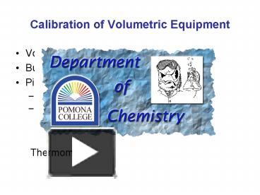 Calibration of Volumetric Equipment presentation | free to download
