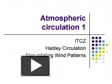 PPT – Atmospheric circulation 1 PowerPoint presentation | free to view ...