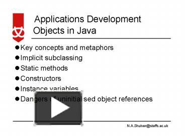 PPT – Objects in Java PowerPoint presentation | free to view - id ...