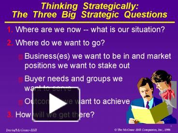 Thinking Strategically: The Three Big Strategic Questions presentation ...