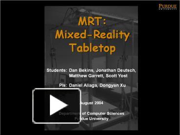 PPT – MRT: Mixed-Reality Tabletop PowerPoint presentation | free to ...