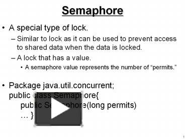 Semaphore presentation | free to view