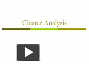 Cluster Analysis presentation | free to download
