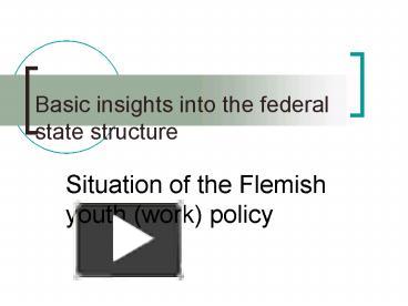 Basic insights into the federal state structure presentation | free to view