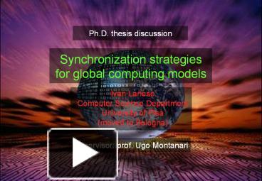 PPT – Synchronization strategies for global computing models PowerPoint ...