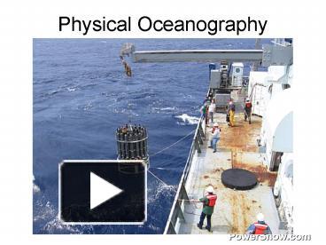 Physical Oceanography presentation | free to download