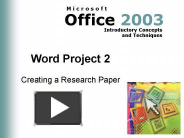 Word Project 2 presentation | free to view
