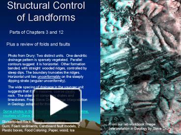 PPT – Structural Control of Landforms PowerPoint presentation | free to ...