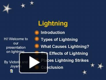 Lightning presentation | free to view
