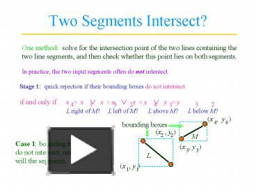 PPT – Two Segments Intersect PowerPoint presentation | free to view ...