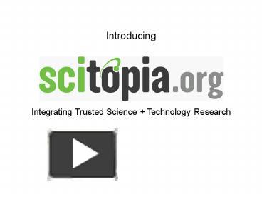PPT – Integrating Trusted Science Technology Research PowerPoint ...