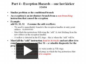 PPT – Part 4 - Exception Hazards PowerPoint presentation | free to ...