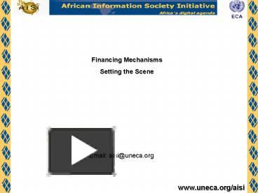 Financing Mechanisms presentation | free to view