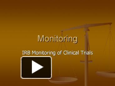 PPT – Monitoring PowerPoint presentation | free to download - id ...