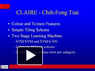 PPT – CLAIRE - Chih-Fong Tsai PowerPoint presentation | free to view ...