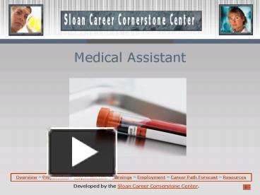 Medical Assistant presentation | free to view