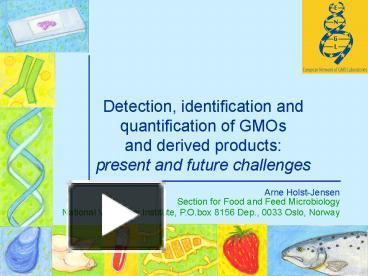PPT – Detection, identification and quantification of GMOs and derived ...
