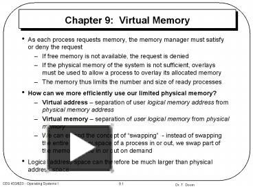 PPT – Chapter 9: Virtual Memory PowerPoint presentation | free to ...