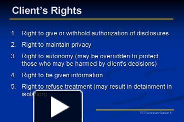 PPT – Clients Rights PowerPoint presentation | free to view - id ...