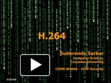 H'264 presentation | free to view