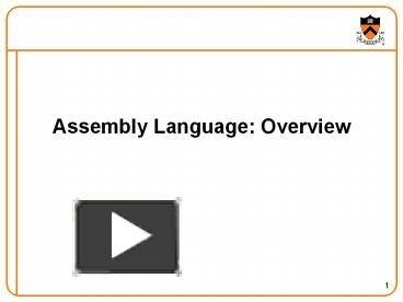 PPT – Assembly Language: Overview PowerPoint presentation | free to ...