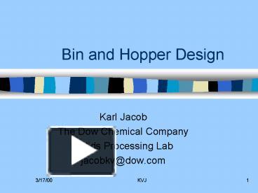 Bin and Hopper Design presentation | free to view