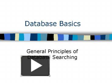 PPT – Database Basics PowerPoint presentation | free to view - id ...