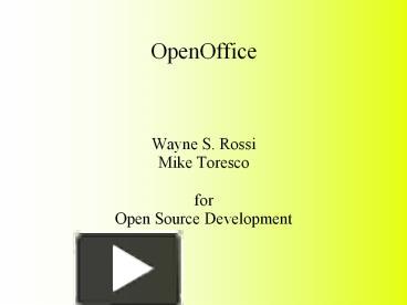 OpenOffice presentation | free to download