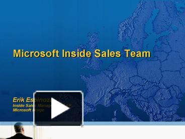 PPT – Microsoft Inside Sales Team PowerPoint presentation | free to ...