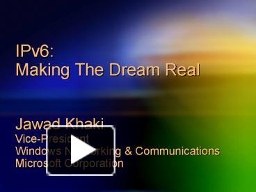 PPT – IPv6: PowerPoint presentation | free to download - id: 178fcf-NWUwZ