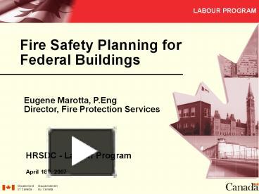 PPT – Fire Safety Planning for Federal Buildings PowerPoint ...