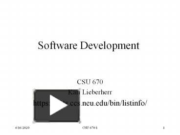 PPT – Software Development PowerPoint presentation | free to view - id ...