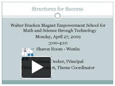 Structures for Success presentation | free to view