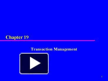 Transaction Management presentation | free to view