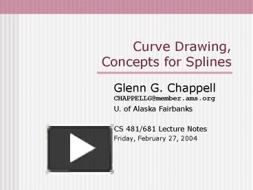 Curve Drawing, Concepts for Splines presentation | free to download