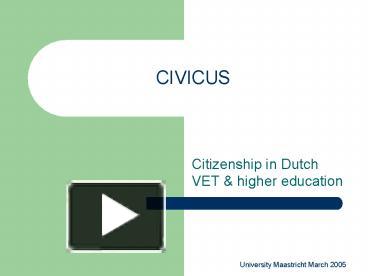 CIVICUS presentation | free to view