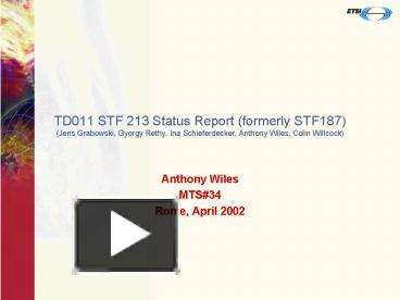 PPT – Anthony Wiles PowerPoint presentation | free to view - id: 179c6c ...