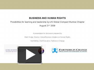 PPT – BUSINESS AND HUMAN RIGHTS PowerPoint presentation | free to view ...