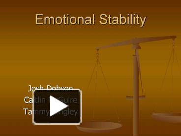 Emotional Stability presentation | free to view