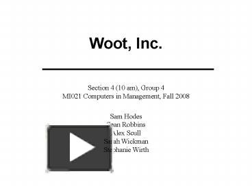 Woot, Inc. presentation | free to view