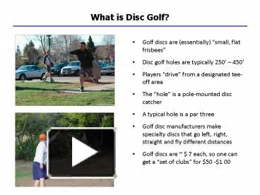What is Disc Golf presentation | free to view