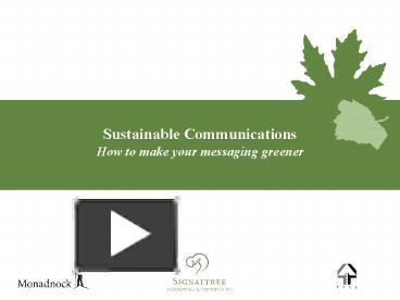 Sustainable Communications How to make your messaging greener ...