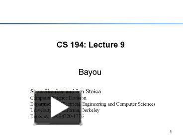 PPT – CS 194: Lecture 9 PowerPoint presentation | free to download - id ...