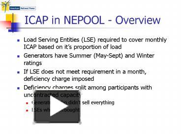 PPT – ICAP in NEPOOL Overview PowerPoint presentation | free to view ...
