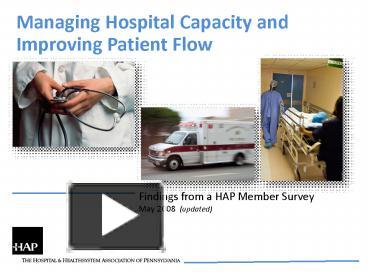 PPT – Managing Hospital Capacity and Improving Patient Flow PowerPoint ...